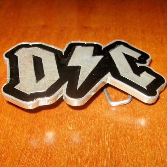 Other | Vintage Dc Thunderbolt Belt Buckle Rocker Metal Buckle Gothic ...